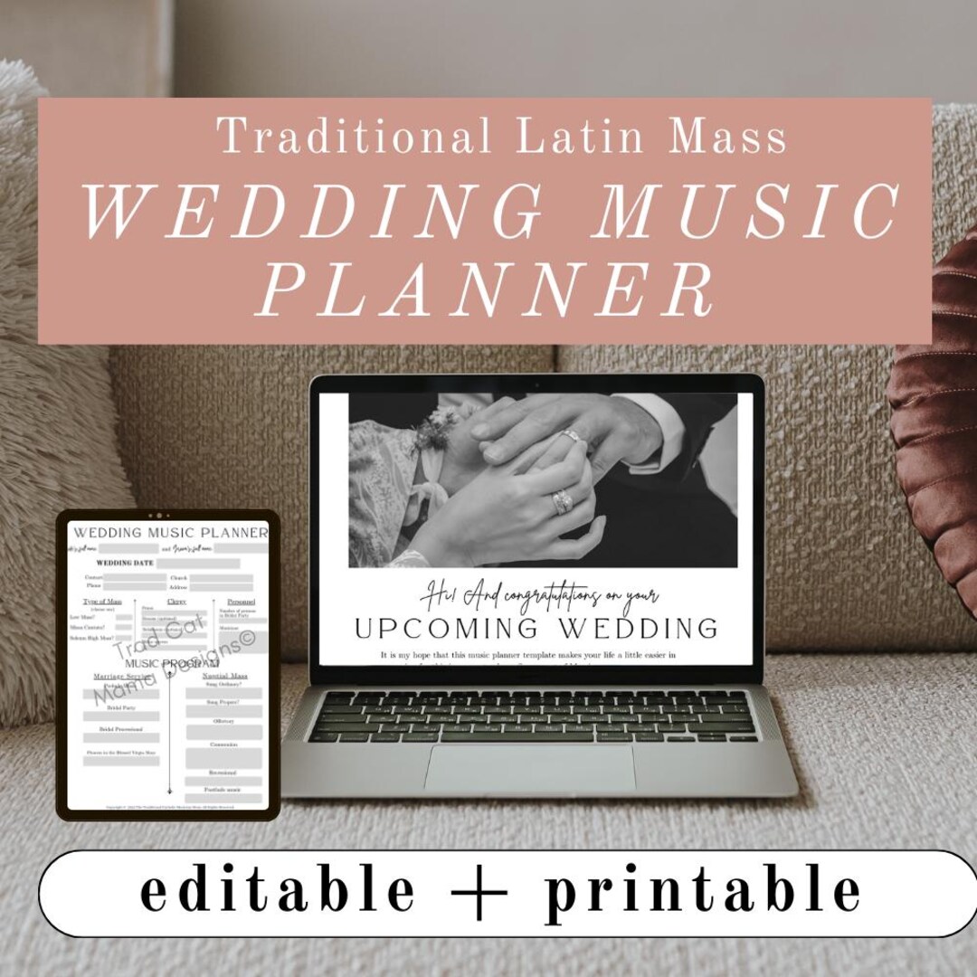 TLM Traditional Catholic Wedding Music Planner Template | Latin Mass ...