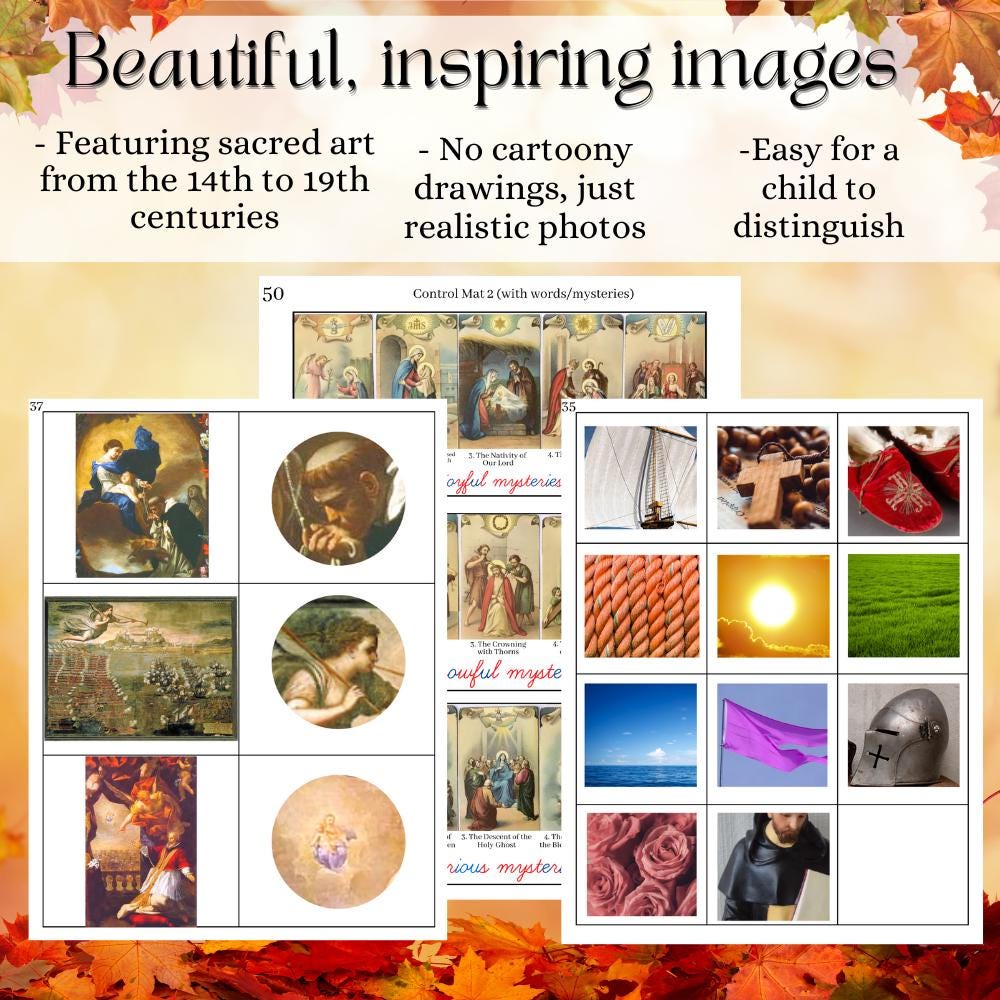 OCTOBER Printable Catholic Montessori Activity Bundle *CURSIVE ...