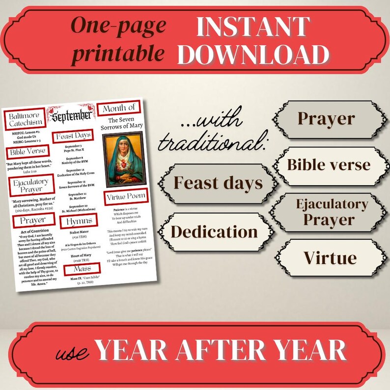Printable Catholic Liturgical Board for September | Prayer Corner ...