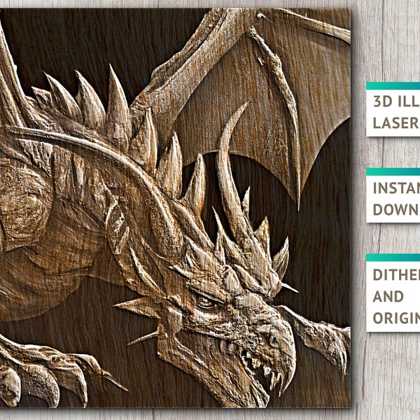 Dragon Lightburn Laser Pattern - Etsy