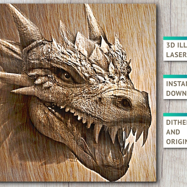 Dragon Lightburn Laser Pattern - Etsy