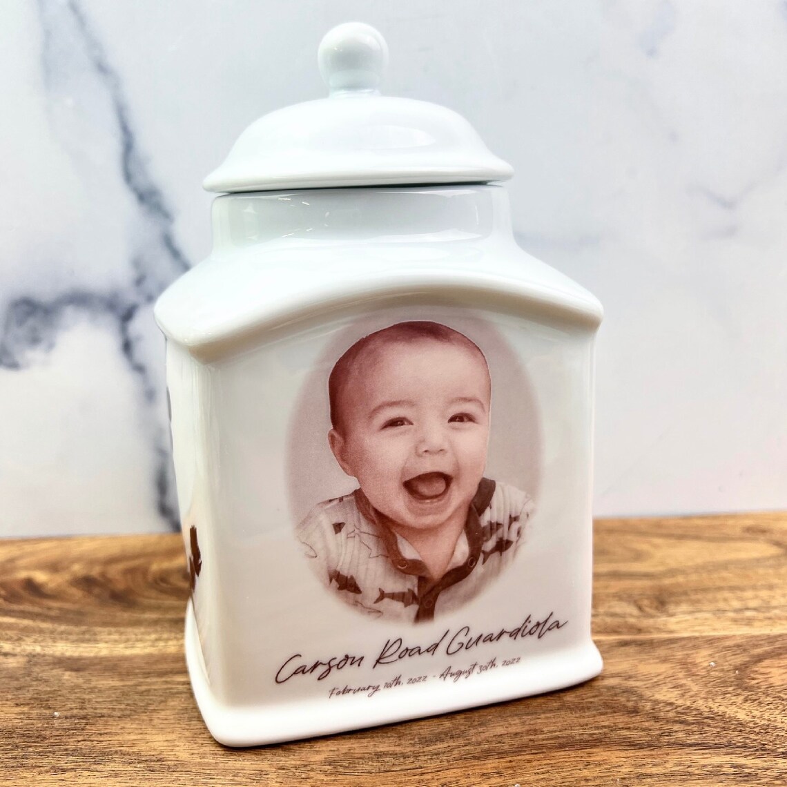 Custom Urn for Infant, Stillborn, or Child Personalized With Name, Date ...