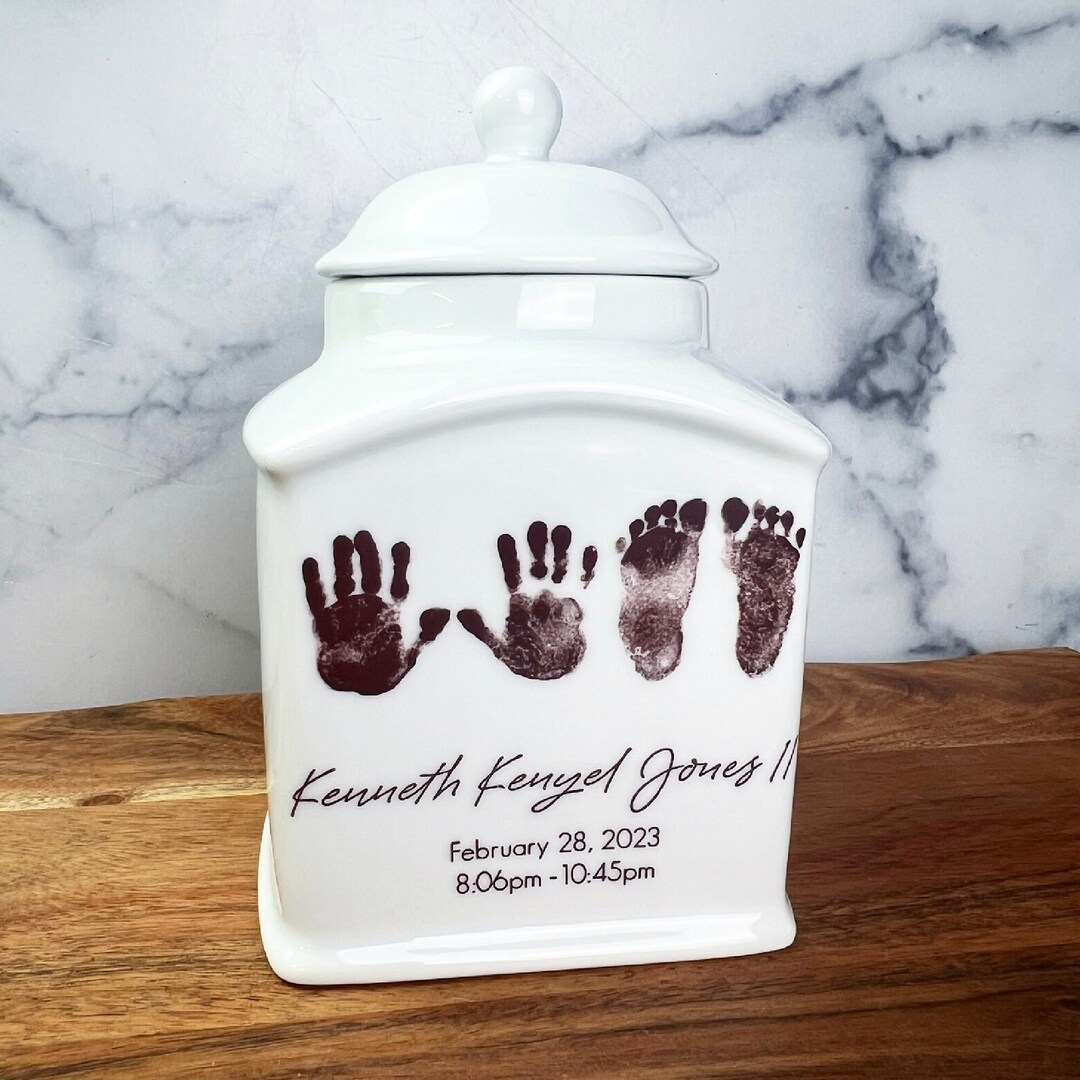 Personalized Ceramic Urn: Modern Memorial Keepsake - Etsy