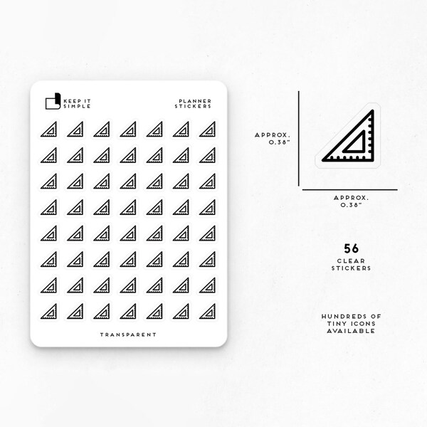 Transparent Triangle Stickers - Etsy