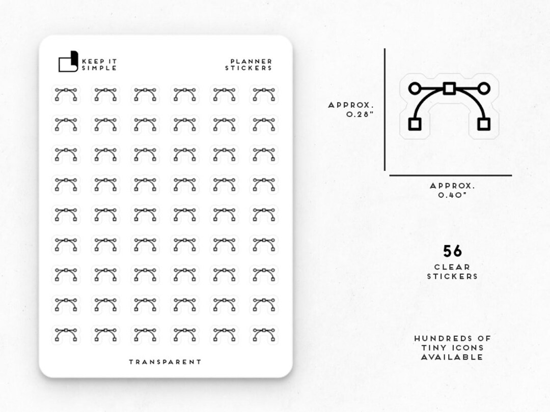 Vector Icon Stickers. Transparent Planner Stickers. Mini Icon - Etsy