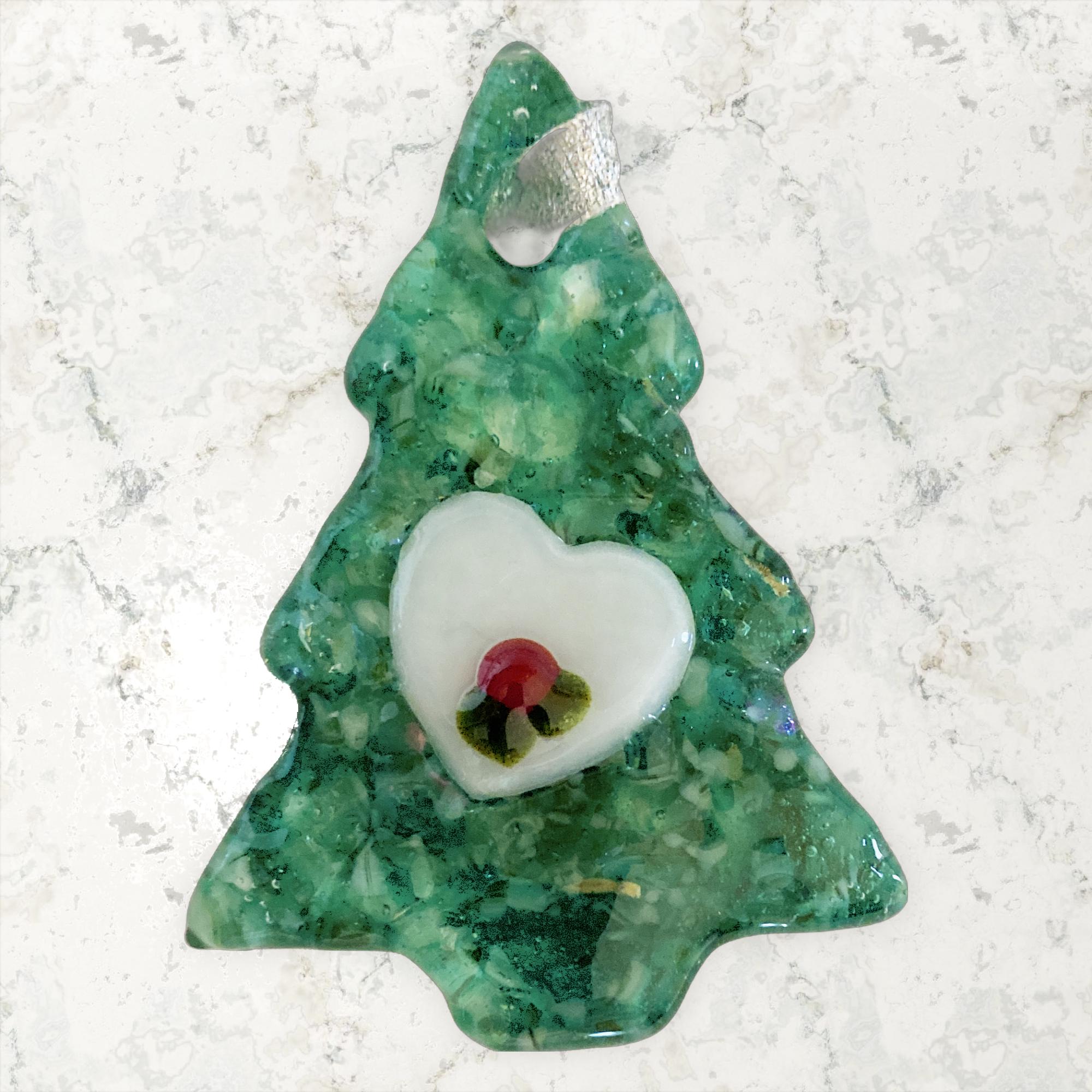 Happy Green Tree-shaped Fused Glass Ornaments With Fun Accents - Etsy