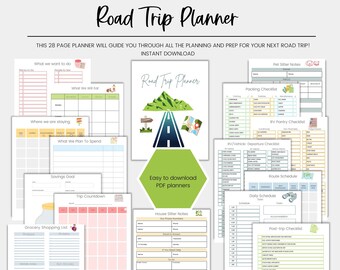 Digital Download Printable Road Trip Planner Checklist Ultimate Packing ...