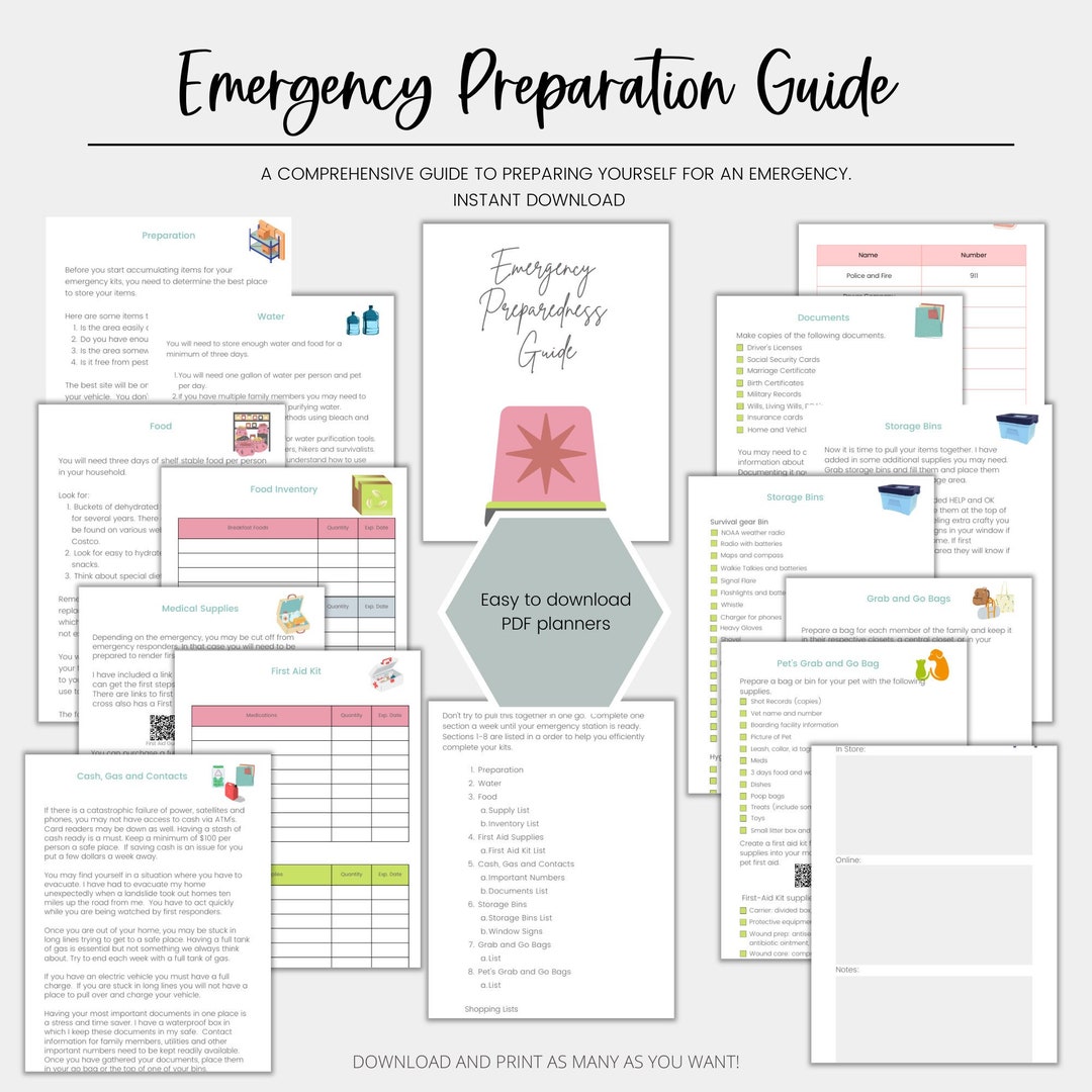Emergency Preparedness Guide - Etsy