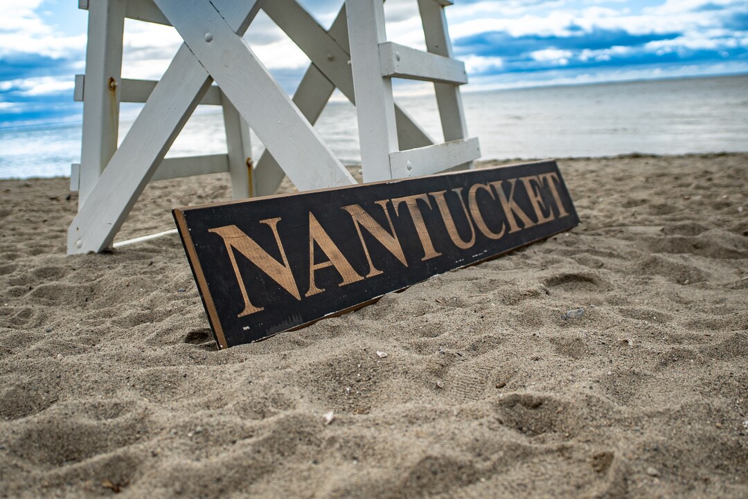 Nantucket Wood Sign Large, Vintage Nantucket, Old Nantucket, Retro ...