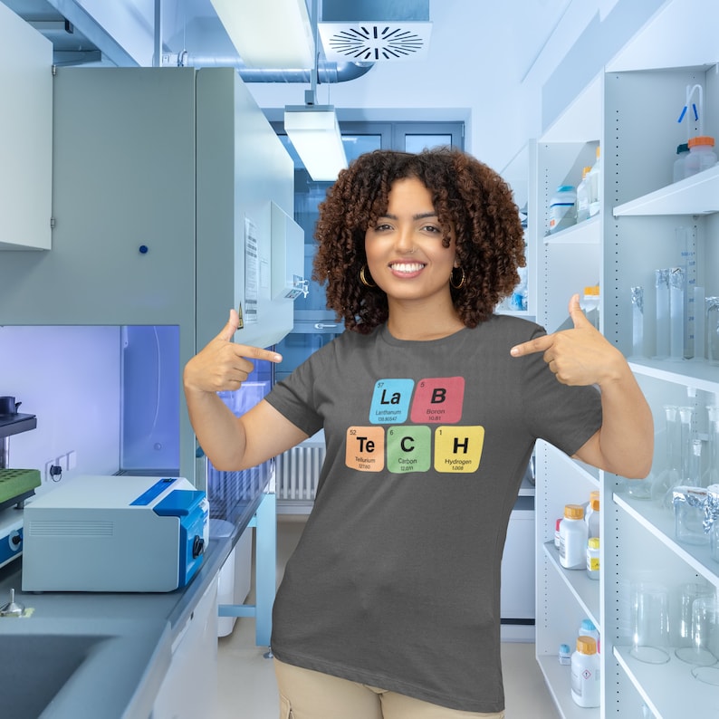 Cute Lab Tech Periodic Table Shirt, Laboratory Science, Chemistry ...