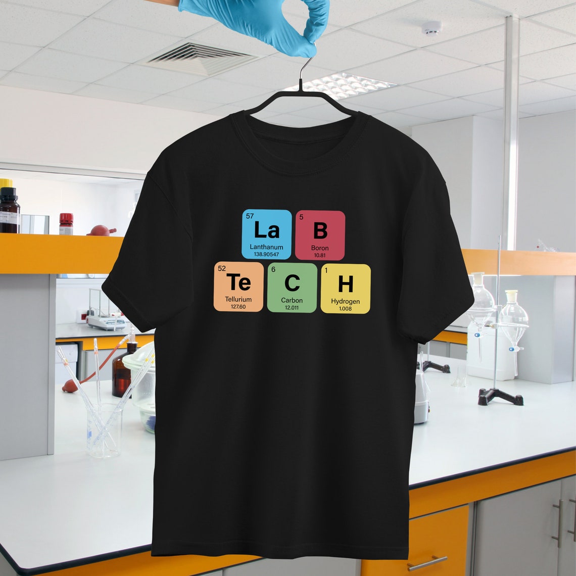 Cute Lab Tech Periodic Table Shirt, Laboratory Science, Chemistry ...