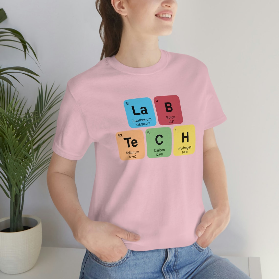Cute Lab Tech Periodic Table Shirt, Laboratory Science, Chemistry ...