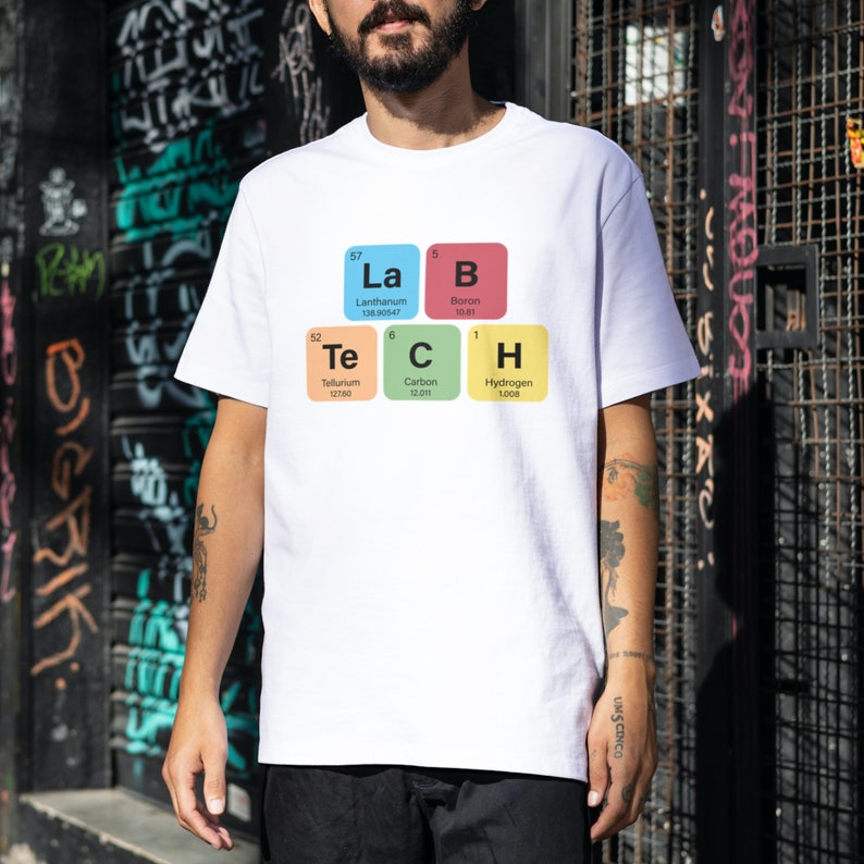 Cute Lab Tech Periodic Table Shirt, Laboratory Science, Chemistry ...