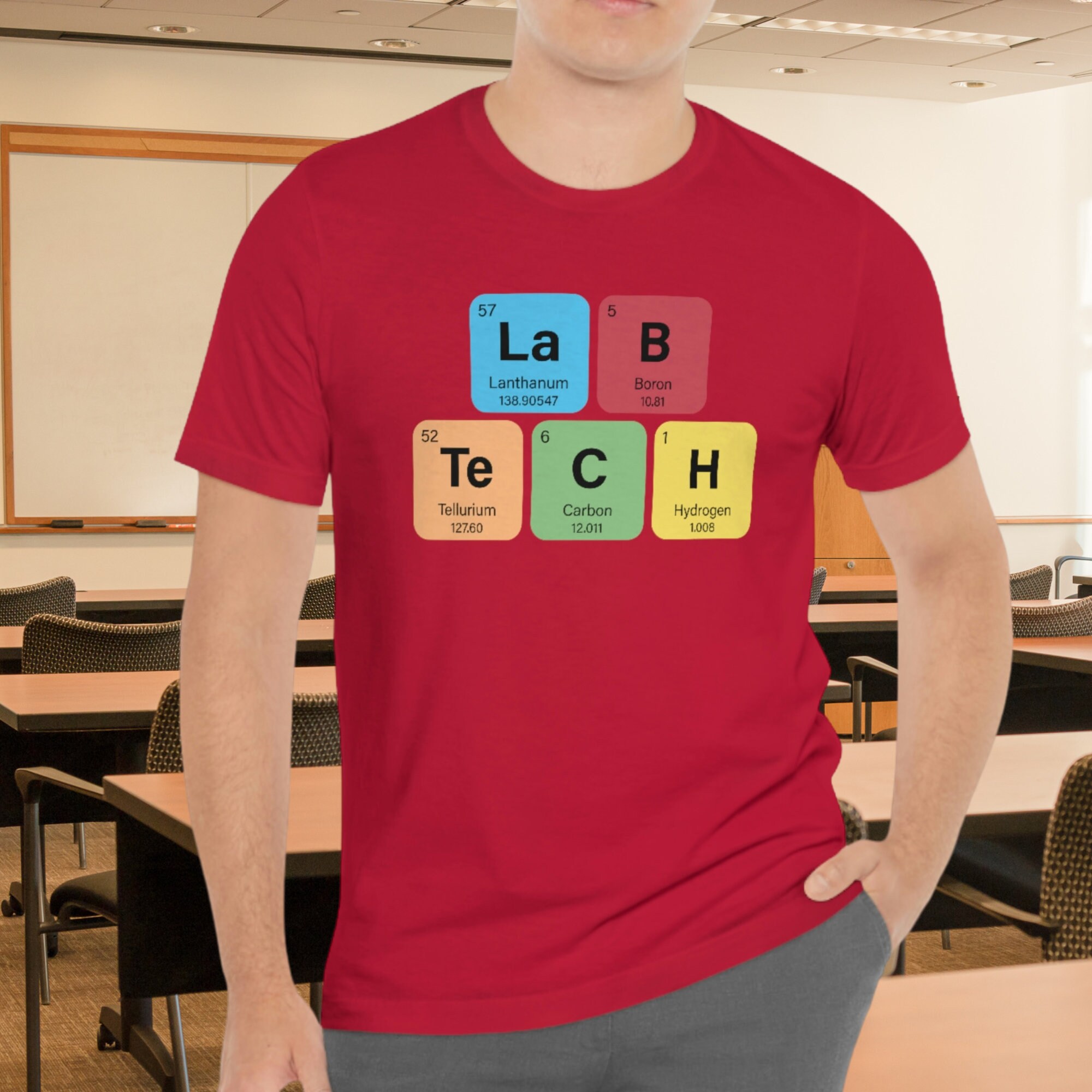 Cute Lab Tech Periodic Table Shirt, Laboratory Science, Chemistry ...