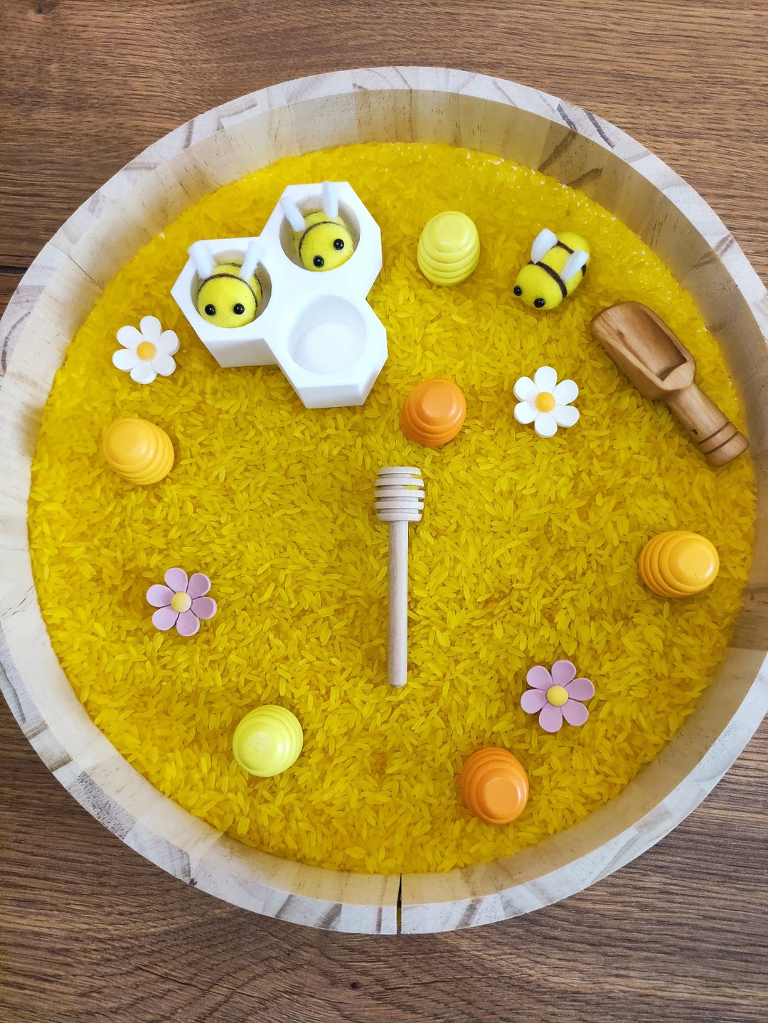 Bac sensoriel abeille et ruche pour motricité fine style - Etsy France