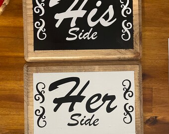 Farmhouse Bathroom Signs for His and Her - Etsy