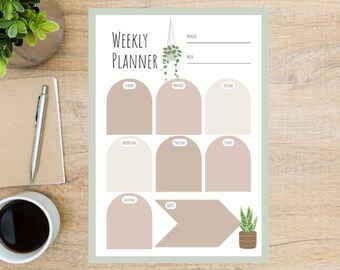 Cute Boho Weekly Planner - Etsy