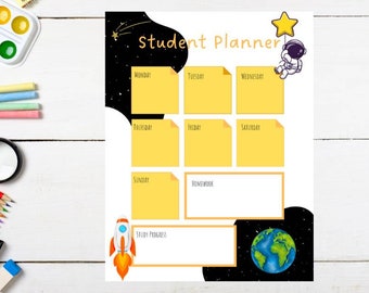 Student Planner, Classroom Planner, Printable, Custom, Canva Template ...