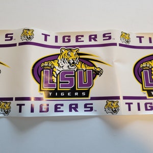 LSU Tigers NCAA Peel and Stick Wallpaper Border. 5'' X 15'. New - Etsy