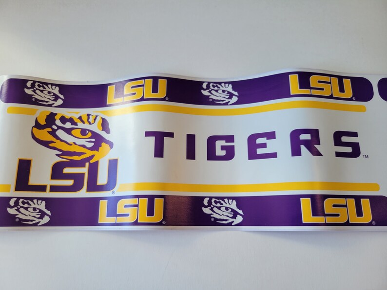 LSU Tigers NCAA Peel and Stick Wallpaper Border. Nwt - Etsy
