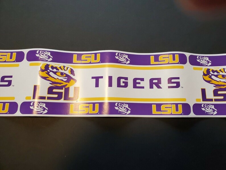 LSU Tigers NCAA Peel and Stick Wallpaper Border. Nwt - Etsy