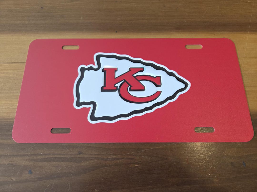 Kansas City CHIEFS Red Aluminum NFL 6x12 License Plate. New - Etsy