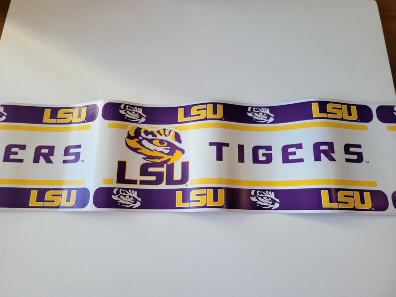 LSU Tigers NCAA Peel and Stick Wallpaper Border. Nwt - Etsy