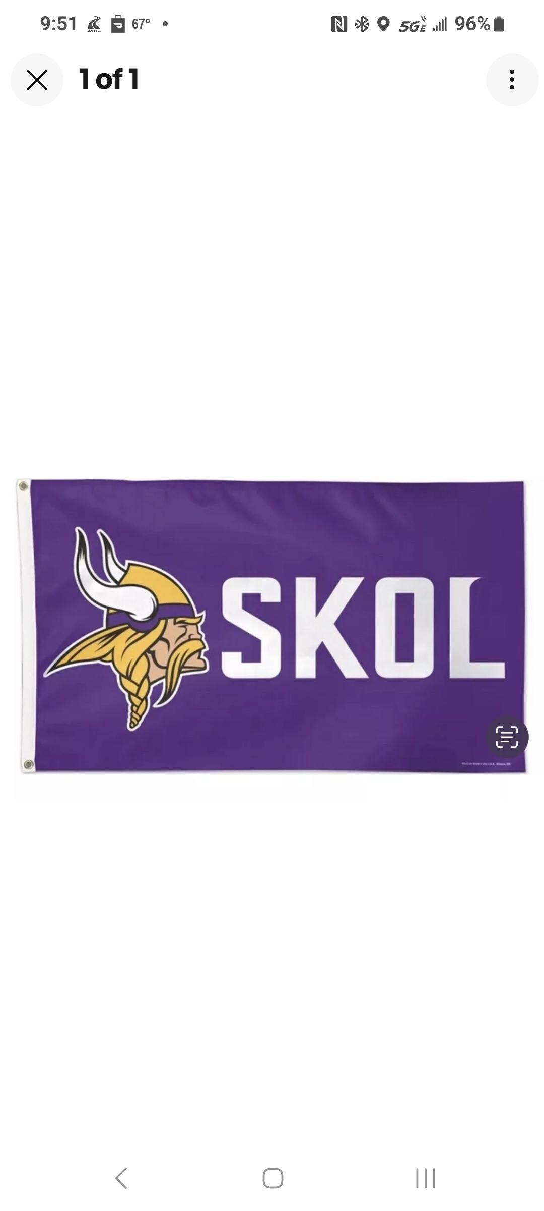 Minnesota Vikings "skol" 3 X 5 Wall Banner Flag. New - Etsy
