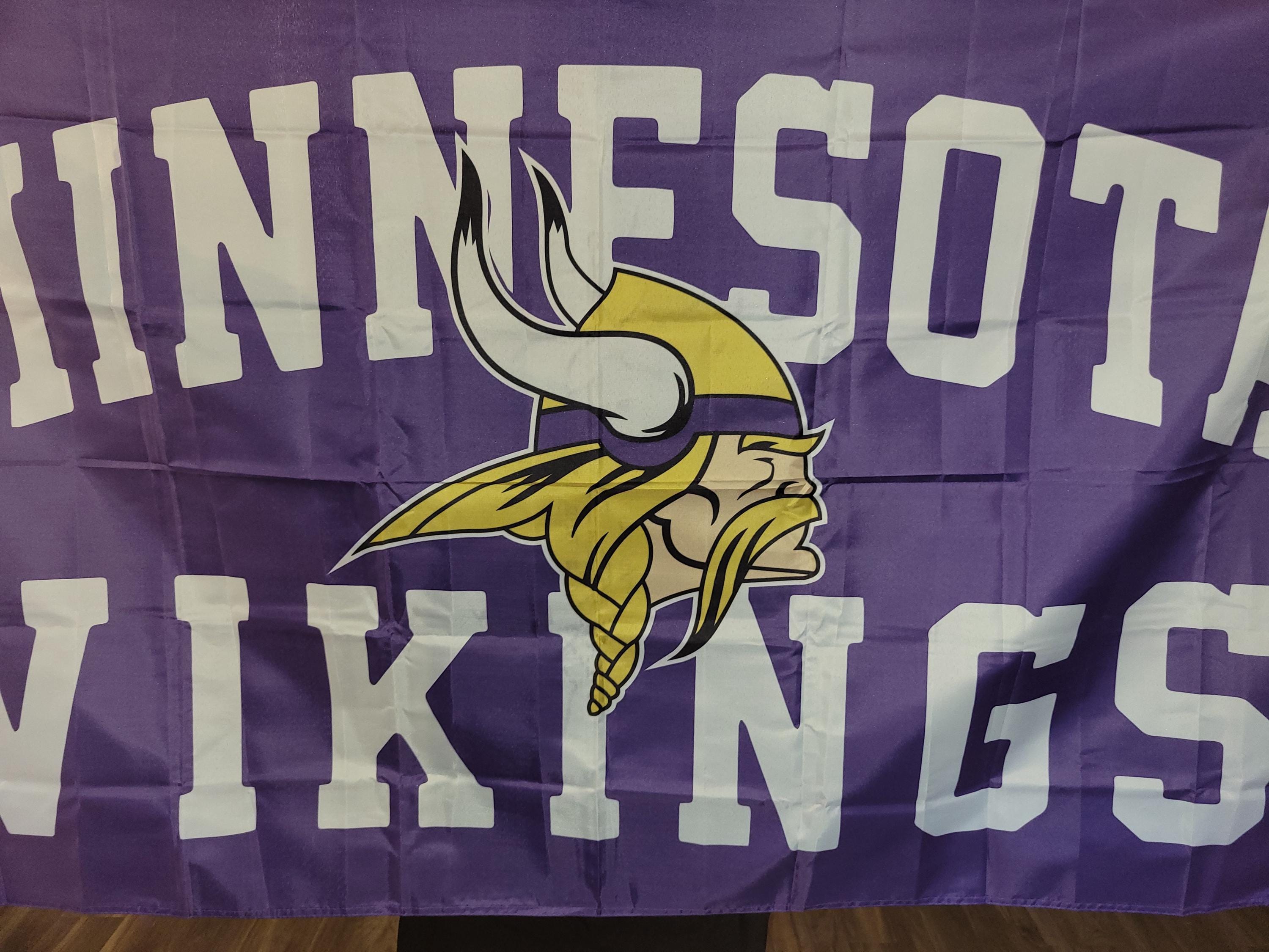 Minnesota Vikings NFL White Letters 3x5 Wall Banner Flag. New - Etsy