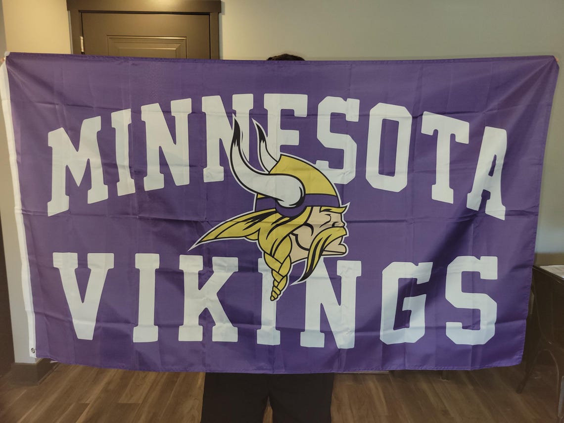 Minnesota Vikings NFL White Letters 3x5 Wall Banner Flag. New - Etsy