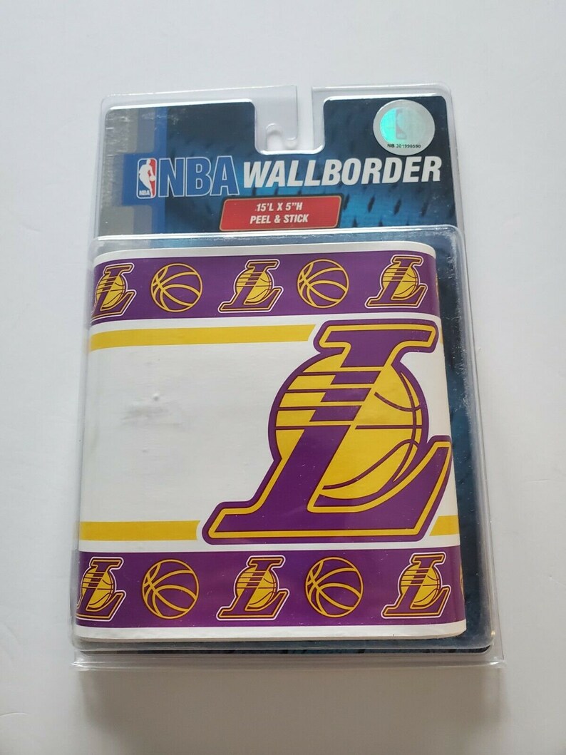 Los Angeles Lakers NBA Peel and Stick Wallpaper Border. Nwt. 5'' X 15 ...