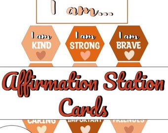 Affirmation Station Cards Smiley Theme - Etsy