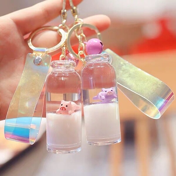 Liquid Keychain - Etsy