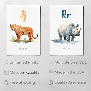 26 Animal Alphabet Flash Cards Classroom Decor Toddlers - Etsy