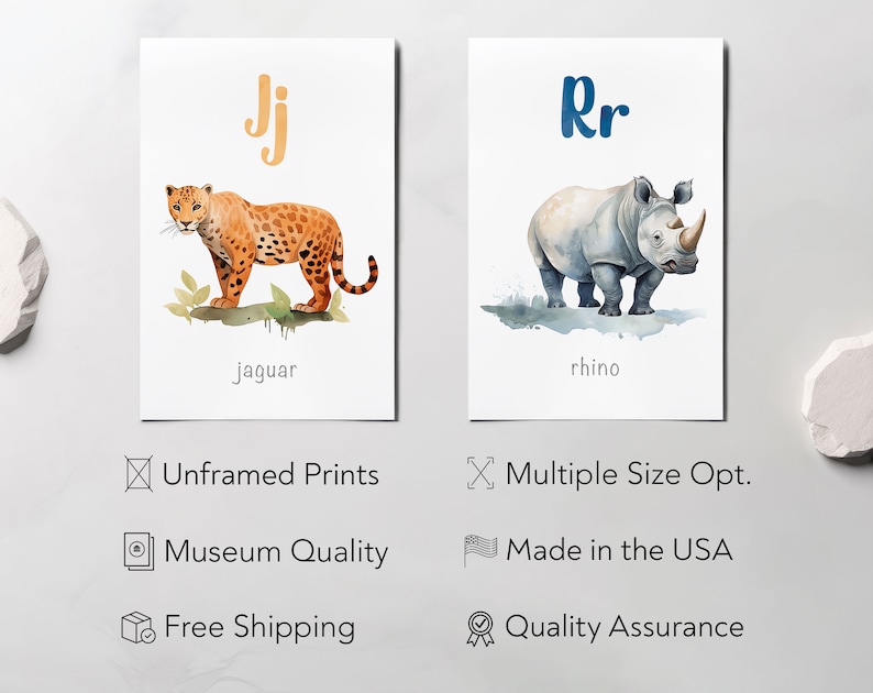 26 Animal Alphabet Flash Cards Classroom Decor Toddlers - Etsy