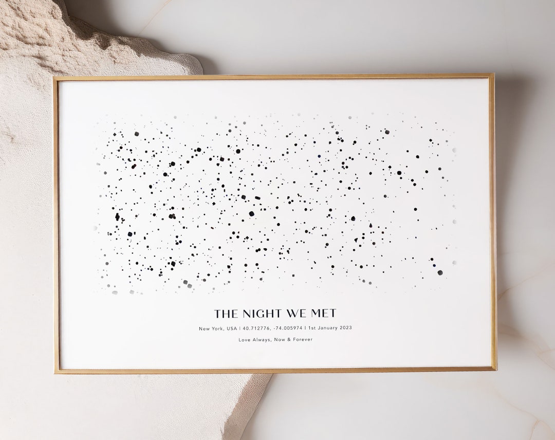 Custom Star Map Print, Night Sky Gift - Etsy