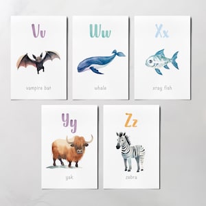 26 Animal Alphabet Flash Cards Classroom Decor Toddlers - Etsy