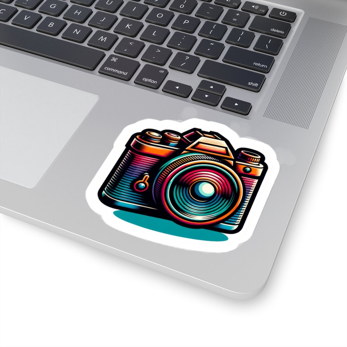 Pop Art Vintage Camera Badge Logo Vibrant Vector Design With Bold ...
