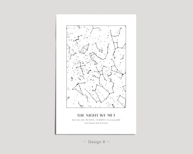 Personalized Star Map Print, Custom Constellation Gift - Etsy