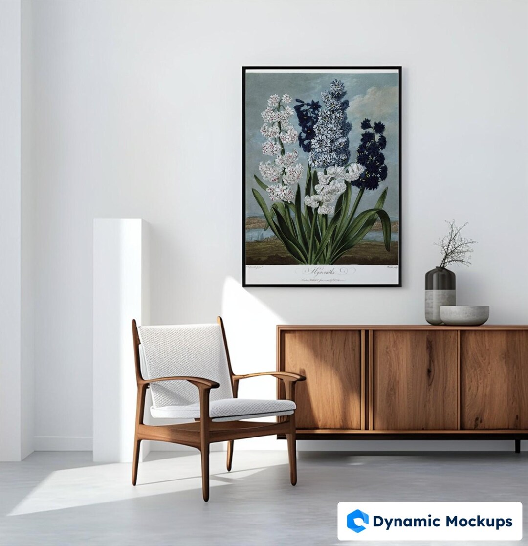 Hyacinth Floral Art Print | Vintage Botanical Wall Decor | Perfect for ...