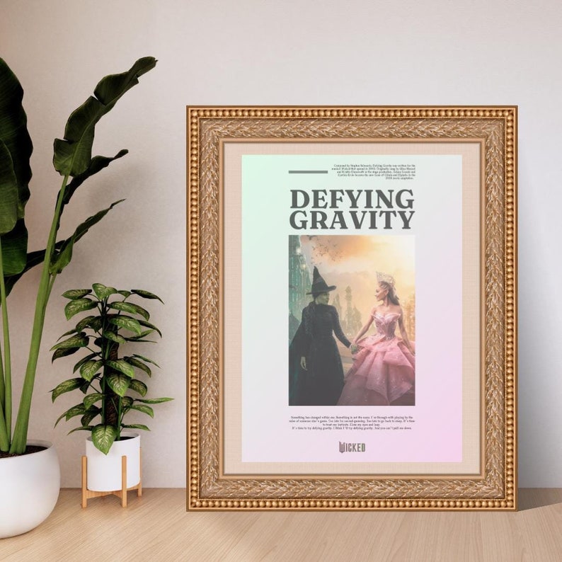 DEFYING GRAVITY Poster - From the WICKED Movie - Etsy