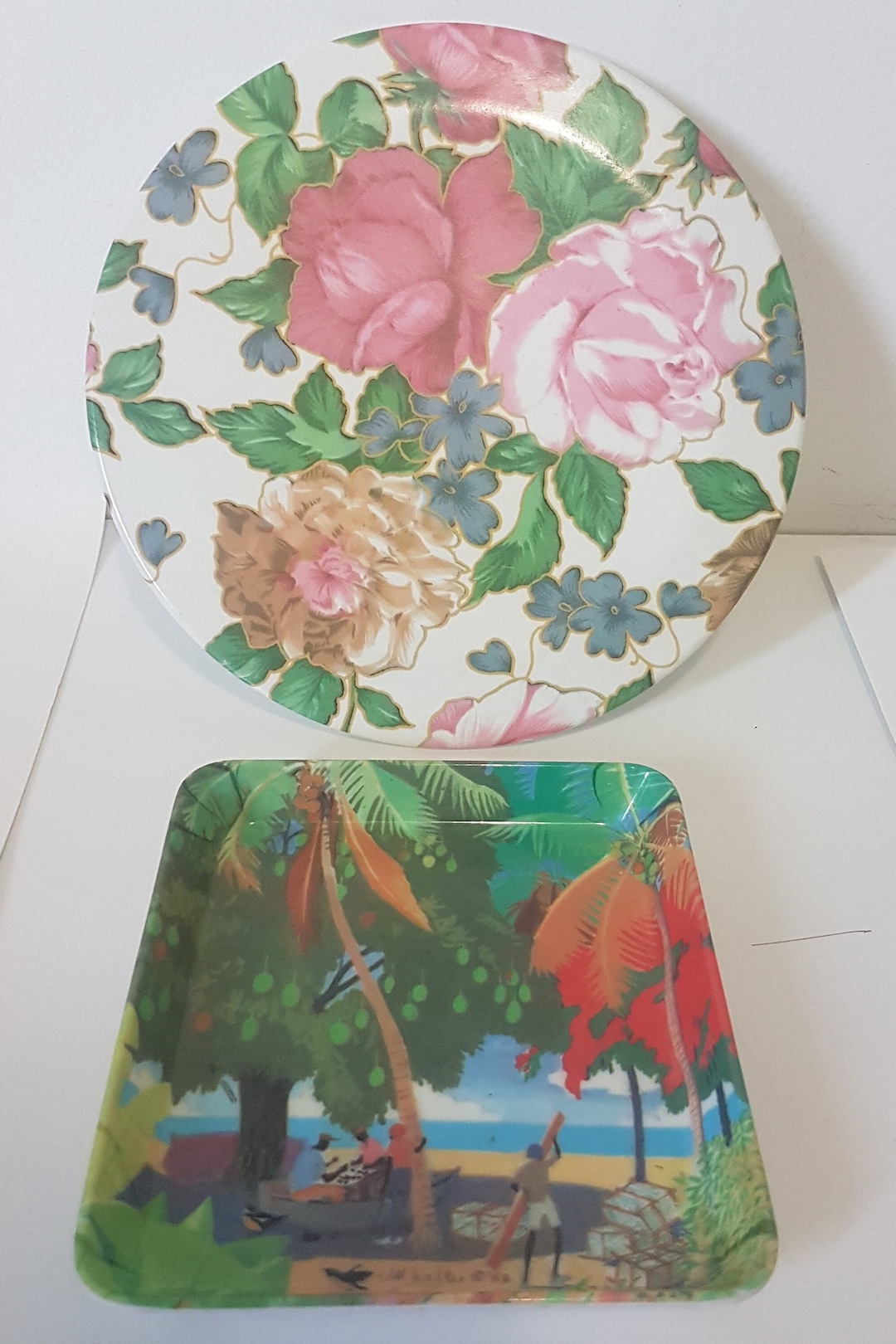 Vintage Melamine Serving Tray Mabel Lot of 2 Plastic Made in Italy ...