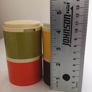 Vintage Tupperware Stacking Spice Shaker Containers Lot of 4 Harvest ...