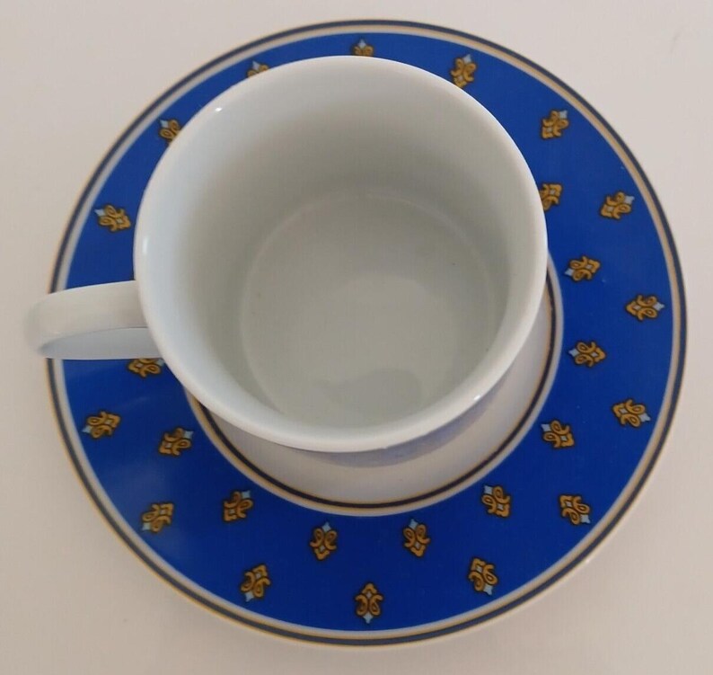 Dominique Gault Modele Depose Tea Coffee Cup With Saucer Blue Set ...