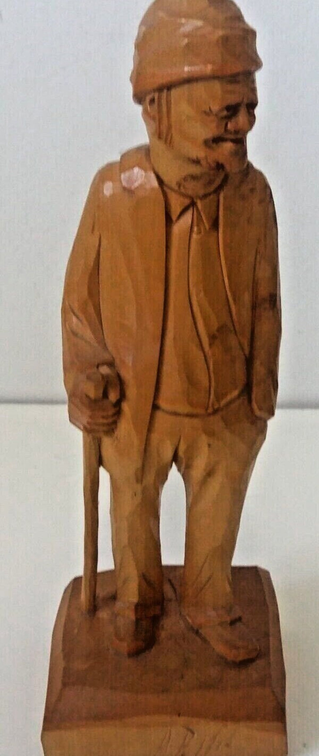 Vintage Hand Carved Wooden Old Man Quebec Canada Signed Pelletie - Etsy