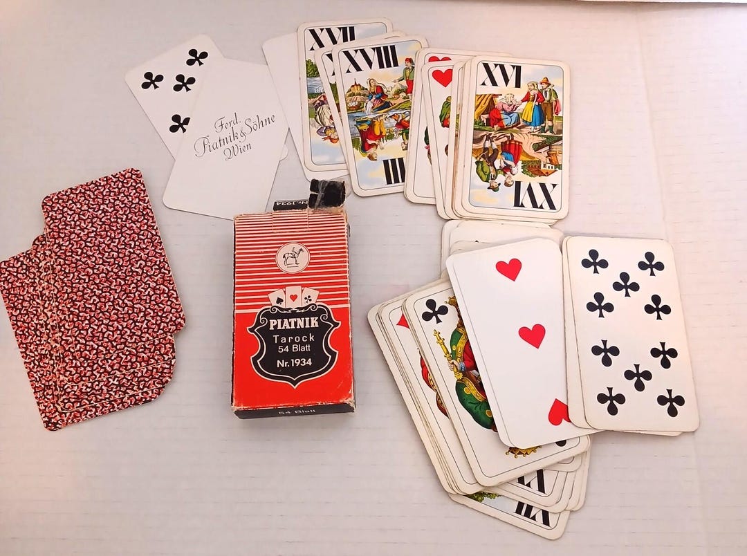 Piatnik Tarock Tarot Card Deck 54 Blatt Nr. 1934 Red German Rare - Etsy