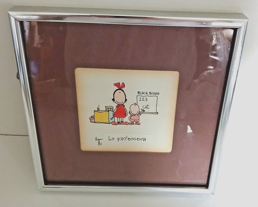 William Eagan Vintage Print 1975 La Professeur French "the Profesor ...