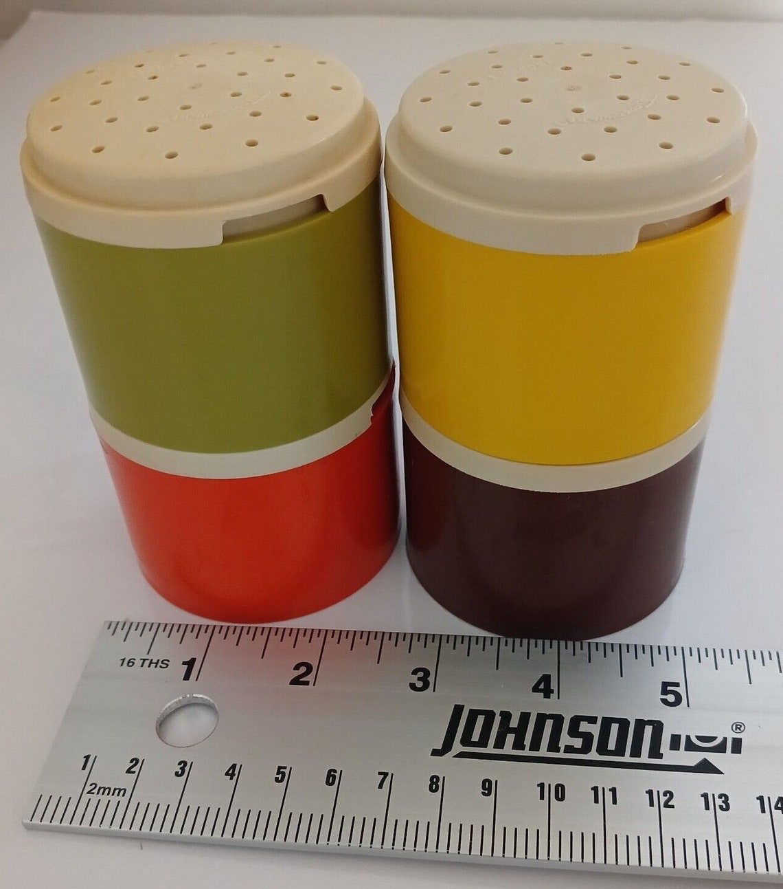 Vintage Tupperware Stacking Spice Shaker Containers Lot of 4 Harvest ...