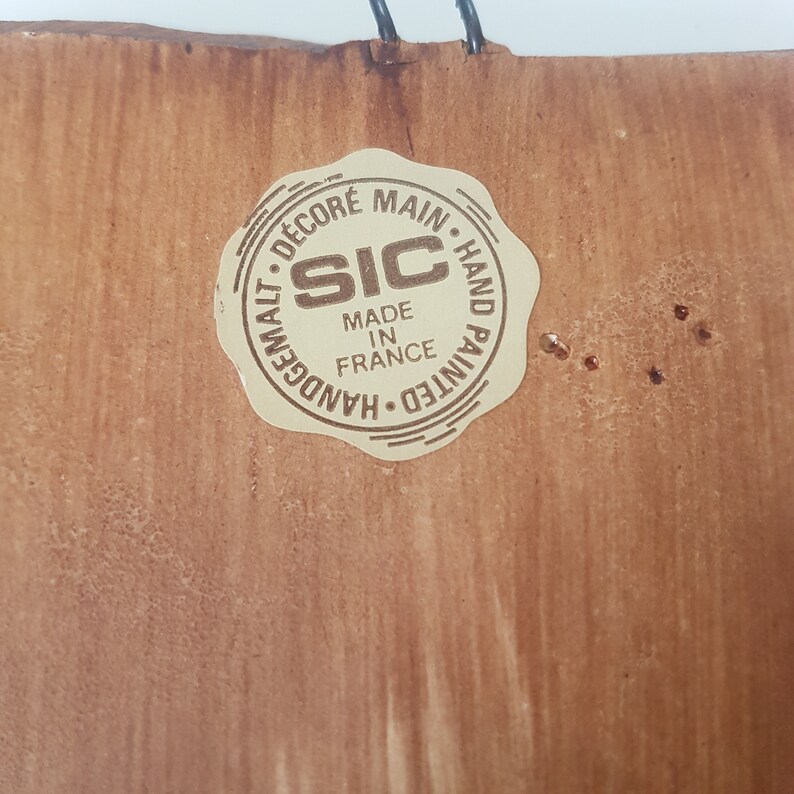 Vintage SIC French Carved Wooden Plaque Basket Maker LE VANNIER Made in ...