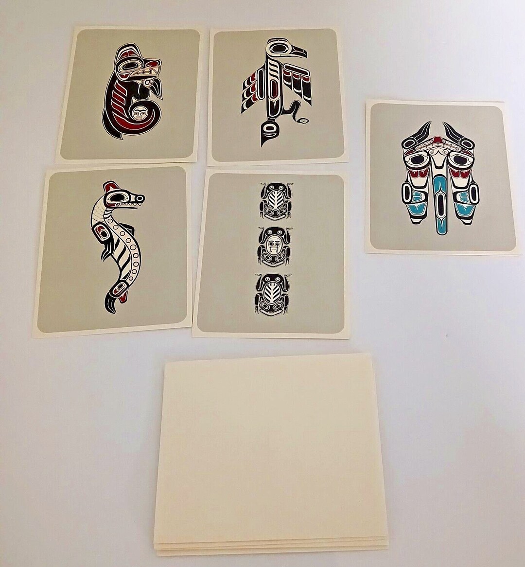 Tribal Haida Design Native American Art 1974 Cards & Envelopes Lavina ...